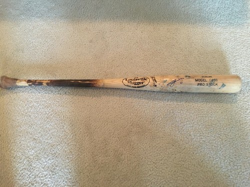 Justin Bour Signed Game Used Bat Autograph Chicago Cubs Angels Marlins ...