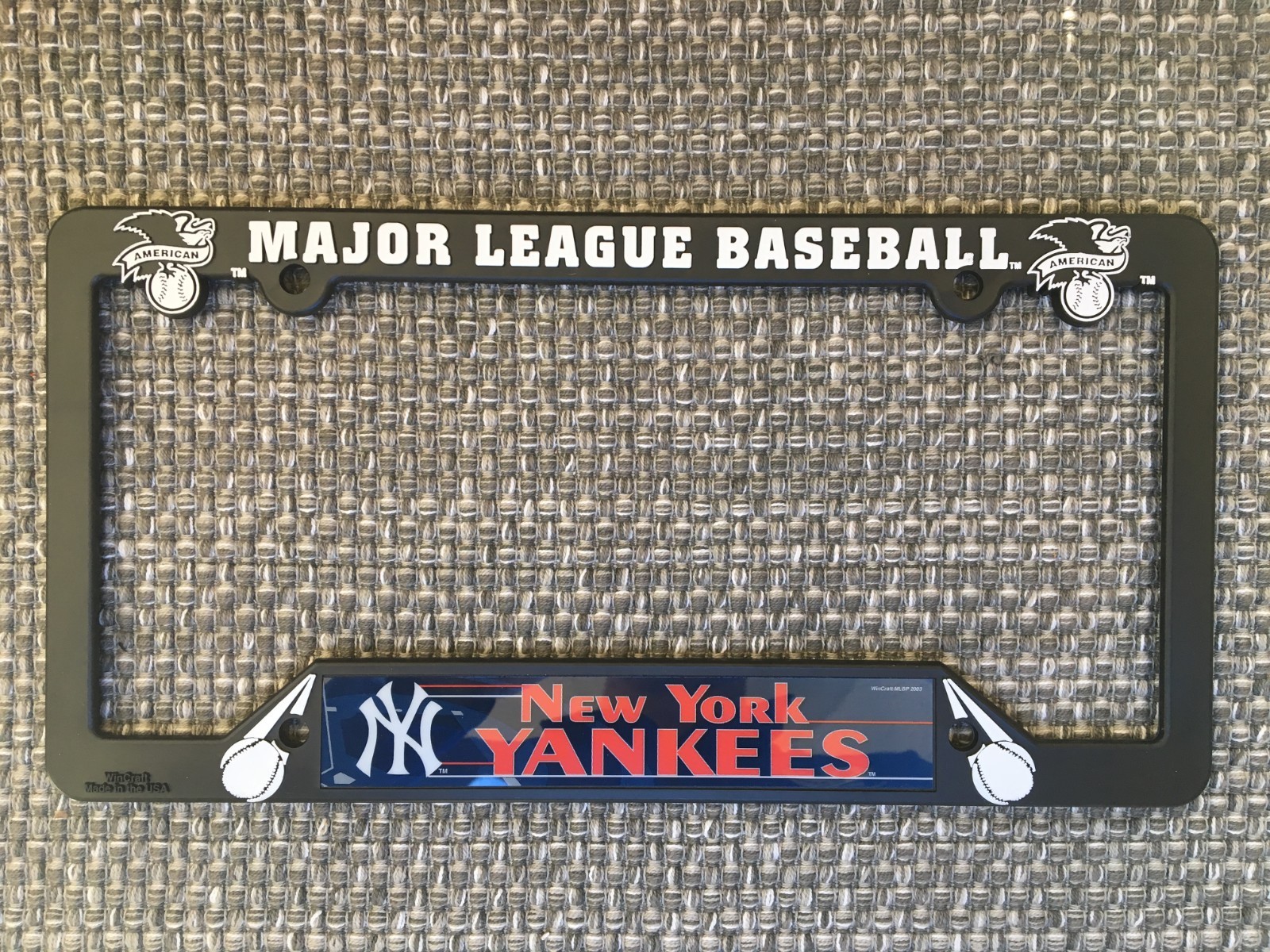 New York Yankees NEW MLB Black Plastic License Plate Frame Made in USA ...