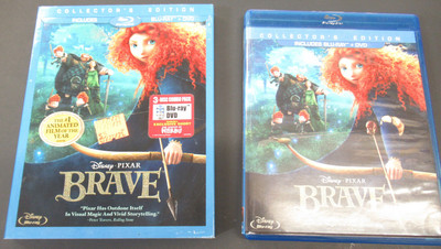 Brave Blu ray Dvd set collector's edition animated movie cartoon disney ...