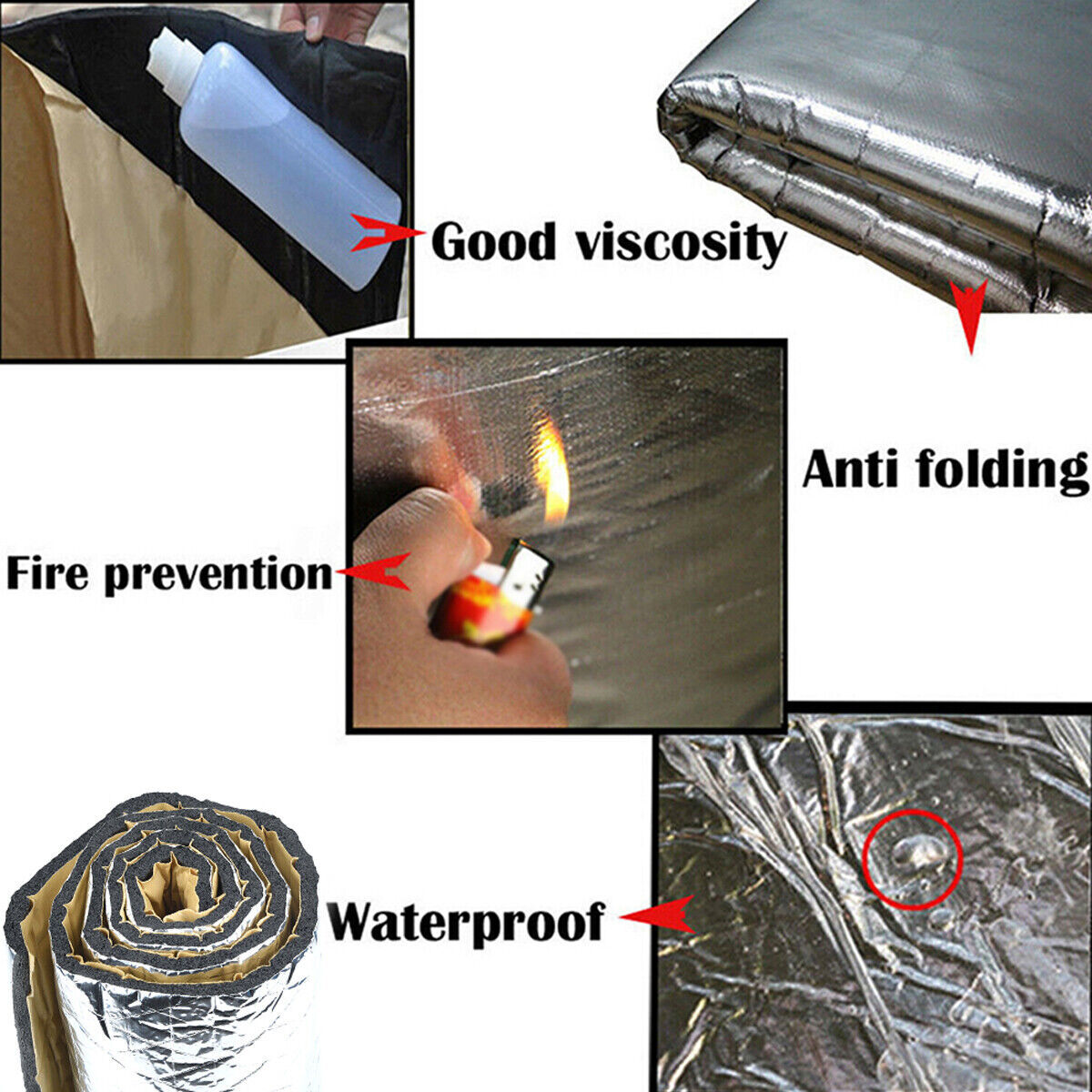 50x Sheets Sound Deadening Damping Mat Car Silent Compact Van Proofing ...