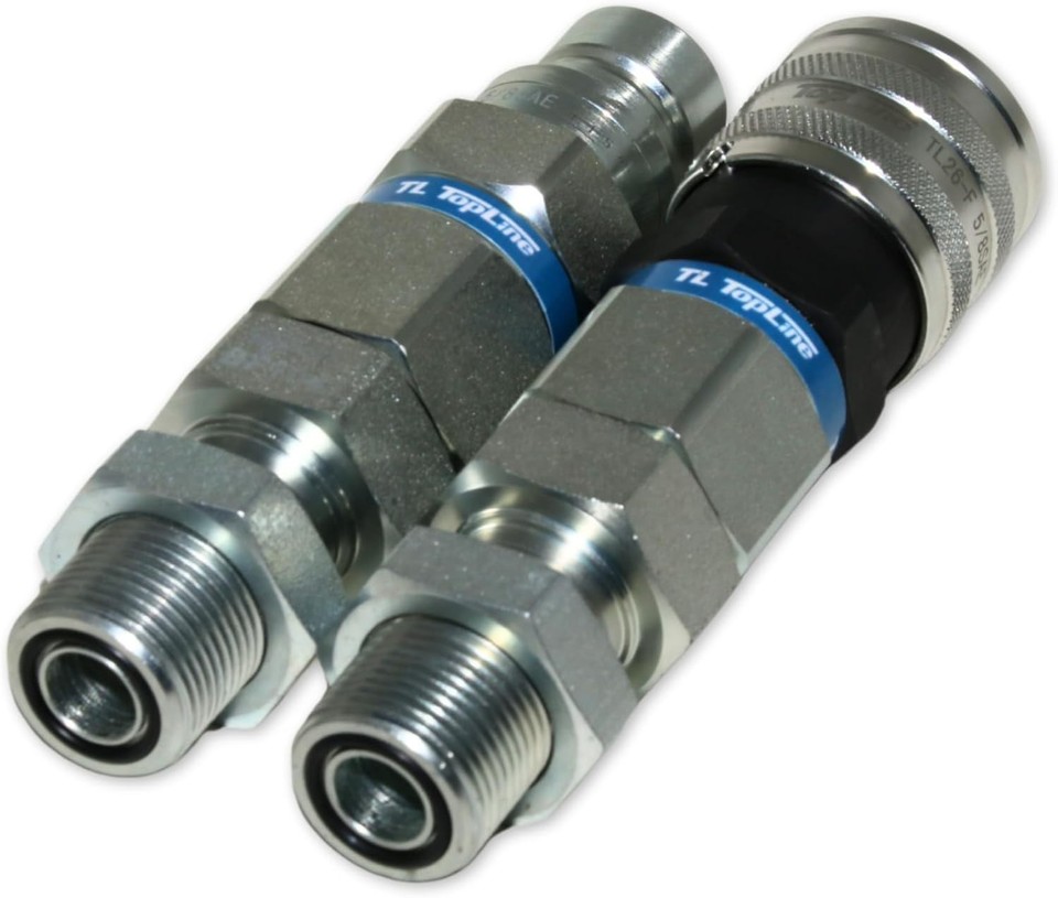 TL26 5/8" ORFS Flat Face 1/2 Hydraulic Quick Connect Coupler Bulkhead ...