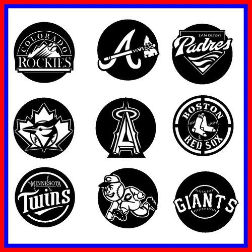 DXF SVG File For CNC Plasma - Laser Cut - MLB Files. Major League ...