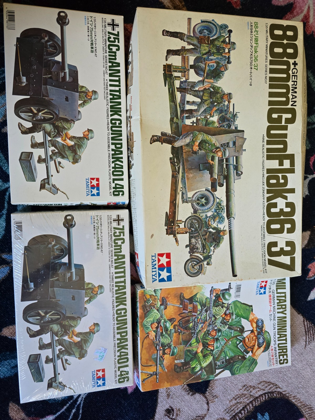 Tamiya 1:35 3.7cm Anti-Tank Gun PaK35/36, 2- 7.5 Antitank Gunpak ...