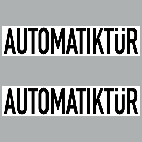 2 Autocollant 20cm Sticker Automatiktür Indication Automatique Porte ...