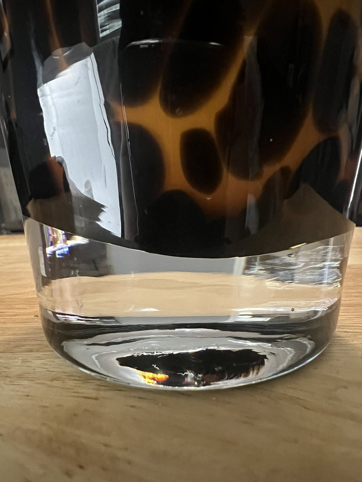 Noble Excellence Leopard Glass Vase Poland 14” x 3” | eBay