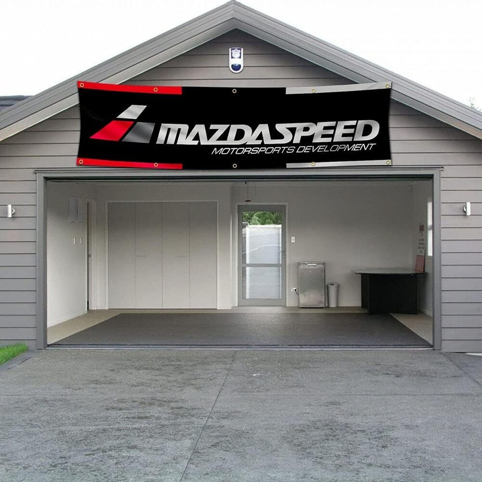 MazdaSpeed Banner Mazda Speed Racing Flag (2x8Ft ,Heavy Duty, Durable ...