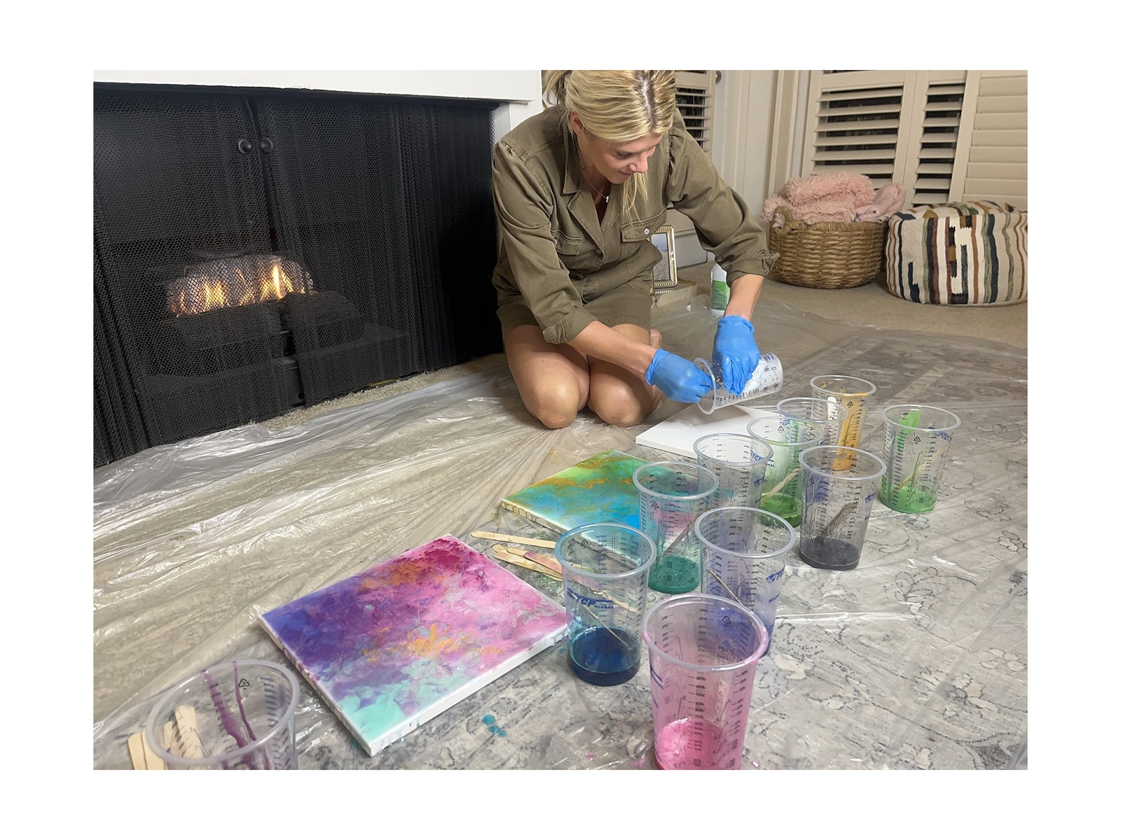 EPE EasyPour Epoxy 1 Gallon Kit - Crystal Clear High Gloss Resin and ...