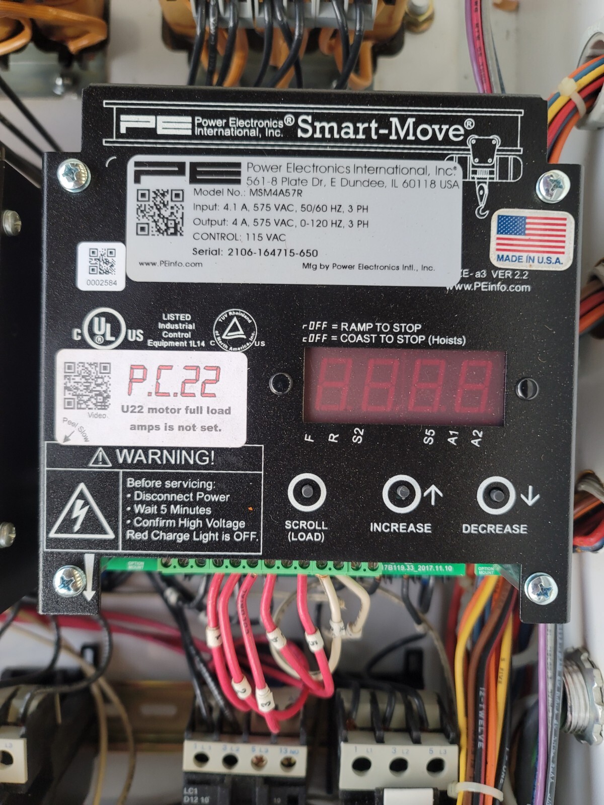 Power Electronics VFD, Micro-Speed® Smart-Move® MSM4A57R: 4 Amp, 3 HP ...