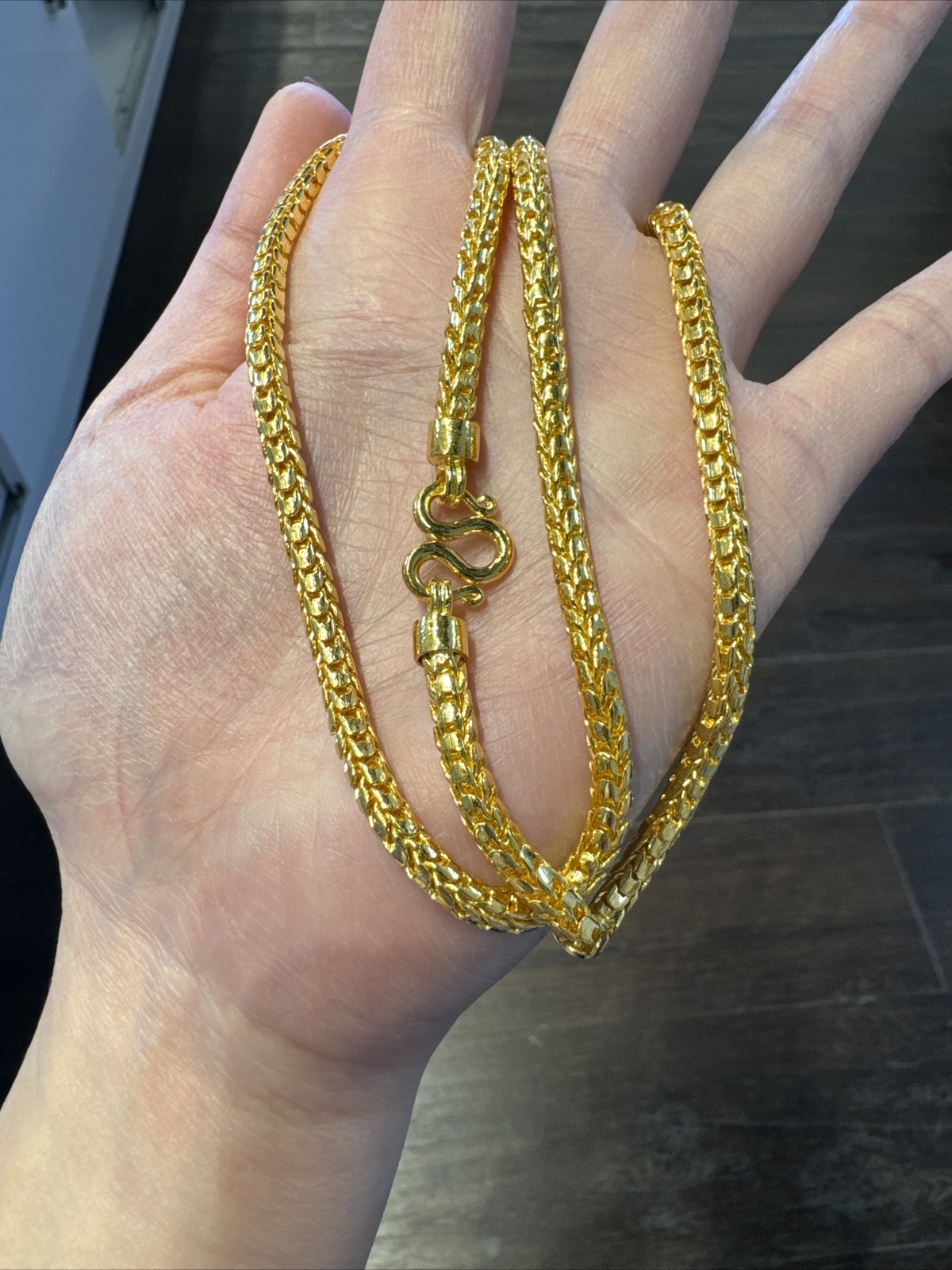 9999 Solid 24k Gold Dragon Scale Chain 75 Gram 19.5 Inches 4.2mm | eBay