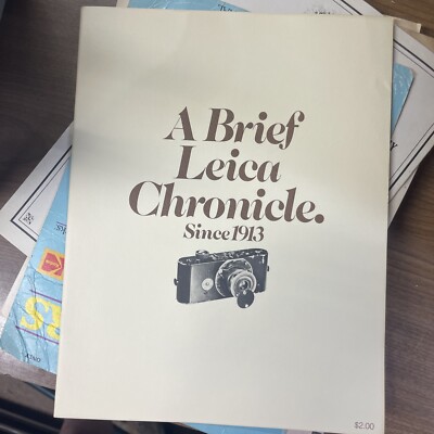A Brief Leica Chronicle Leica Camera Collector Booklet History Ernst Leitz New | eBay