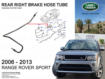 FACTORY OEM LAND ROVER REAR RIGHT BRAKE HOSE TUBE RANGE ROVER SPORT ...