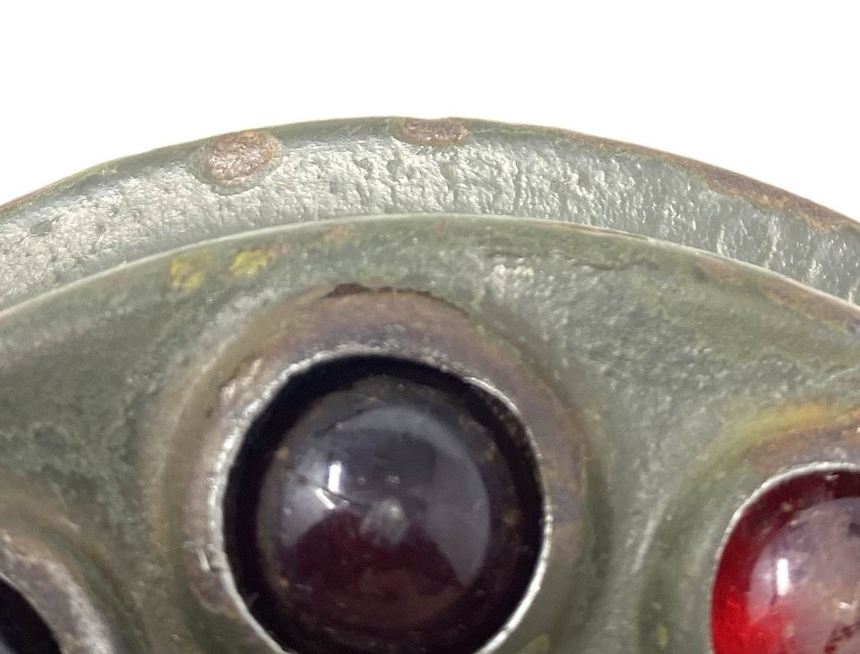 Vtg King Bee Foto-Ray No 295 Red Glass Marble Reflector 1940s Car Truck ...