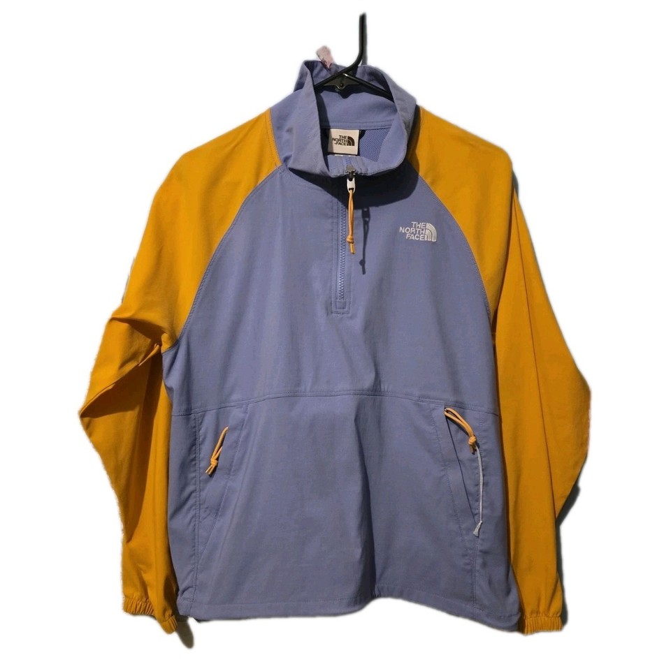 The North Face Pullover Womens Orange Sleeve Blue Bodice Lightweight ...