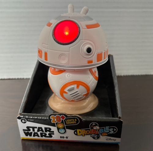 STAR WARS DROIDABLES BB-8 INTERACTIVE 4" MINI DROID ROBOT 20+ LIGHTS ...