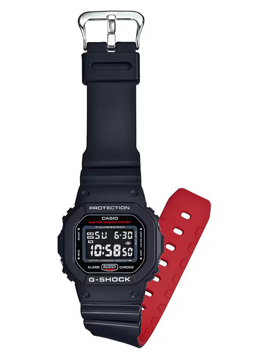 Casio Premier Men's G Shock Digital Black Watch 44MM DW-5600HR-1CR ...