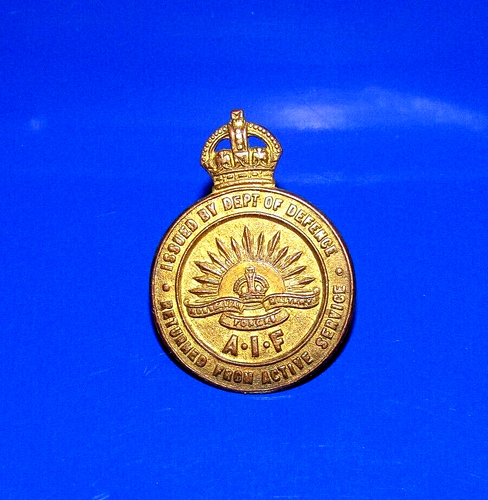 WW1 Returned From Active Service Badge Nice 109180 | eBay Australia
