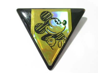 Disney Signed Brooch Pin Mickey Mouse Gold Foil With Colors Vintage | eBay