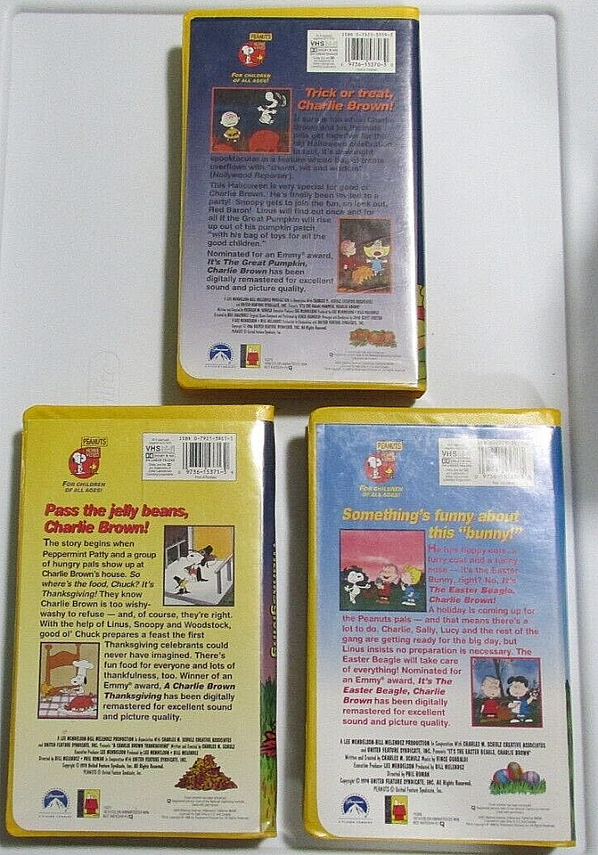 Snoopy Peanuts VHS Snoopy Charlie Brown Thanksgiving Great Pumpkin ...