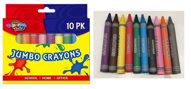 JUMBO SIZE EXTRA THICK CRAYON CRAYONS ASSORTED COLORS KID CRAFT GIFT ...