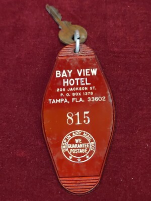 Vintage Bayview Hotel, Tampa, Fl. Hotel Room Key | eBay