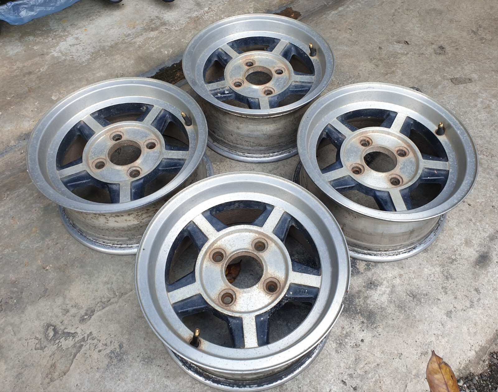 JDM Enkei racing 5 spoke monoblock 13" rims wheels for ae86 ta22 datsun ...