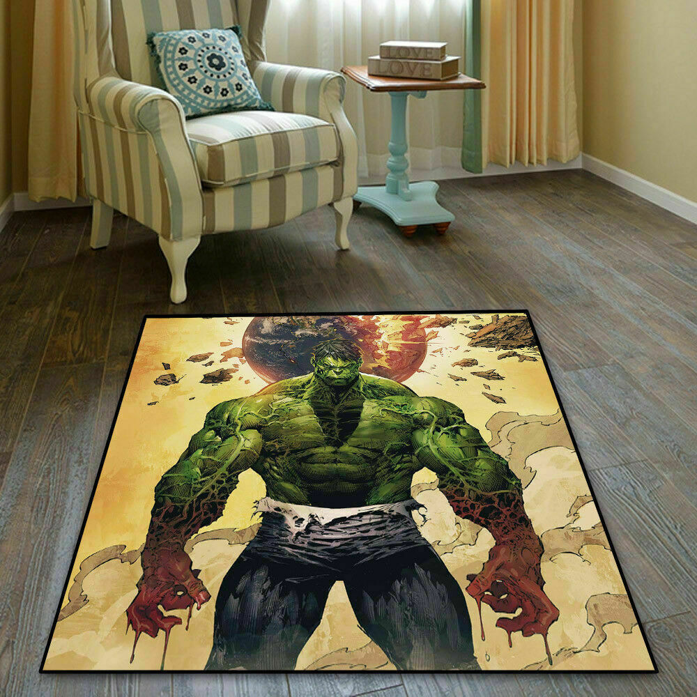 Marvel Comic Hulk Cool Velboa Floor Rug Carpet Bedroom Doormat Non-slip ...