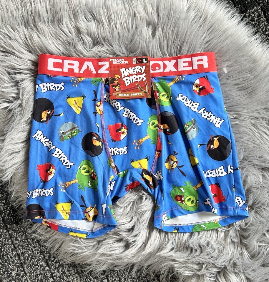 Crazy Boxer Angry Bird Attack Men's Boxer Briefs Size Large | eBay