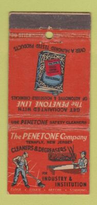 Matchbook Cover - Penetone Cleaners Degreasers Tenafly NJ WORN 30 Stick ...