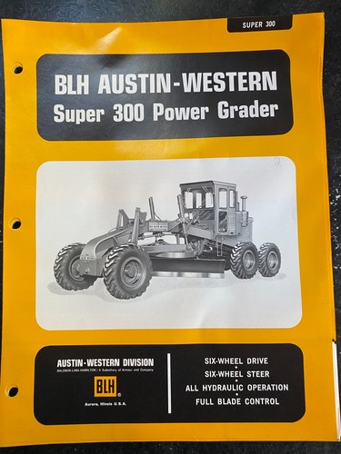BLN Austin-Western Super 300 Power grader specifications sheets | eBay