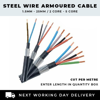 ALL SWA CABLE SIZES 1.5MM - 25MM 2 CORE - 5 CORE ARMOURED CABLE SOLD ...
