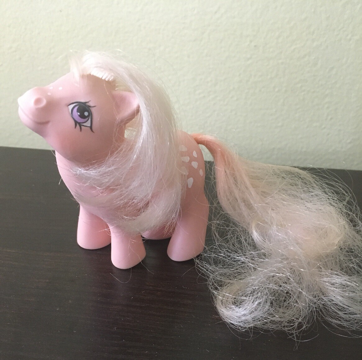 VTG My Little Pony G1 Baby Cotton Candy MLP w Back of Box, Pull Toy Bib ...
