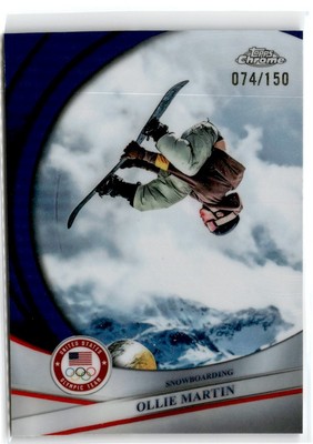 2026 TOPPS CHROME WINTER OLYMPICS BLUE OLLIE MARTIN /150 #54 | eBay