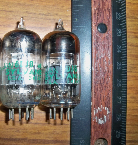 2 Strong Matched SYLVANIA Gray Plate O Getter JAN 6DJ8 / ECC88 Tubes | eBay