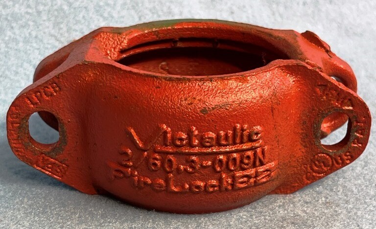 VICTAULIC FIRELOCK COUPLING, 2/60.3, STYLE 009N, DUCTILE IRON, *MISSING ...