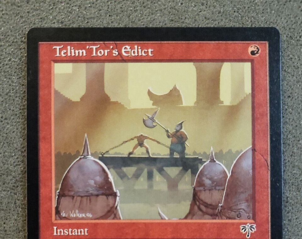Telim'Tor's Edict Mirage MINT Red Rare MAGIC THE GATHERING MTG CARD ...