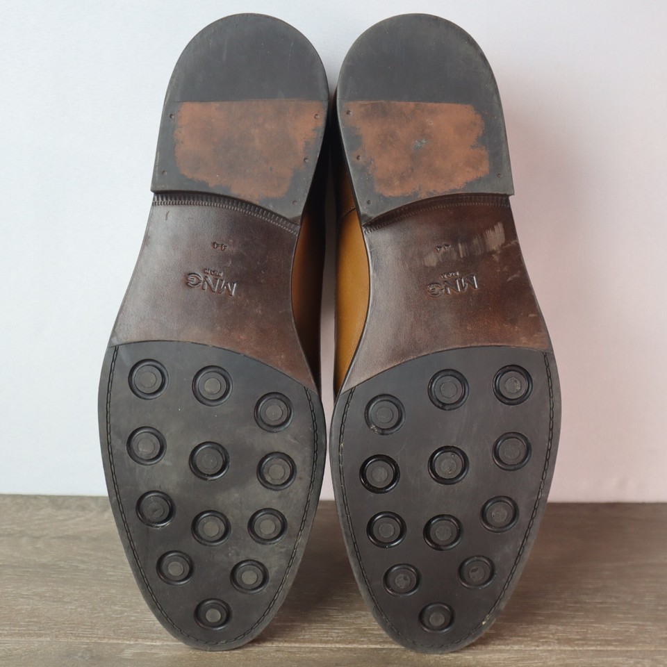 MNG By Mango Dress Shoe Mens Size 11 Cap Toe Brogue Derby Brown Leather ...