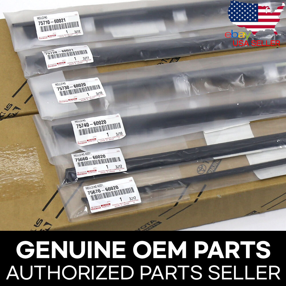 GENUINE Toyota Land Cruiser OEM Front + Rear Window Weatherstrip ...