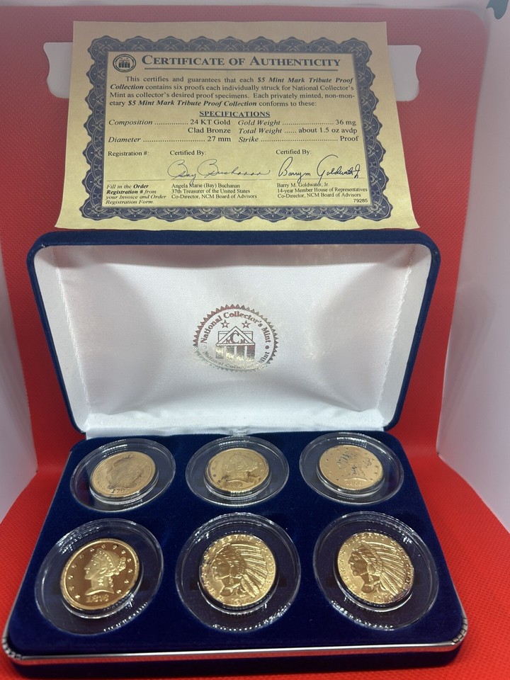 $5 Six Coin Gold Set National Collectors Mint💯🇺🇸 #70 | eBay