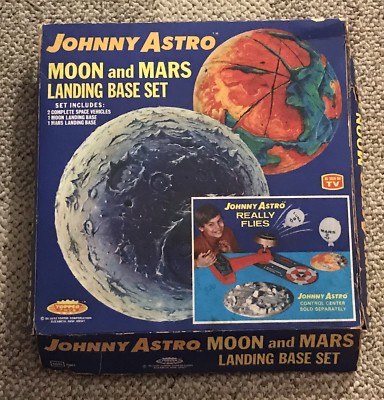 TOPPER JOHNNY ASTRO MOON AND MARS LANDING SET WITH BOX C. 1960'S | eBay UK