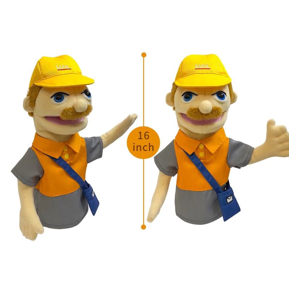 Letter carrier Hand Puppet Plush Puppet with Retractable Puppet Control ...