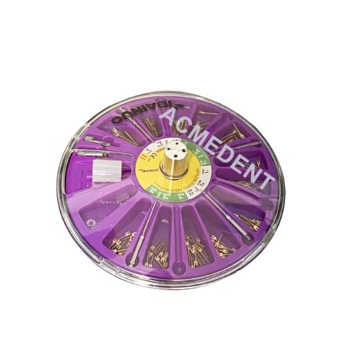 1 box Dental Steel Alloy Screw Post Root Canal Pin Conical Core Crown ...