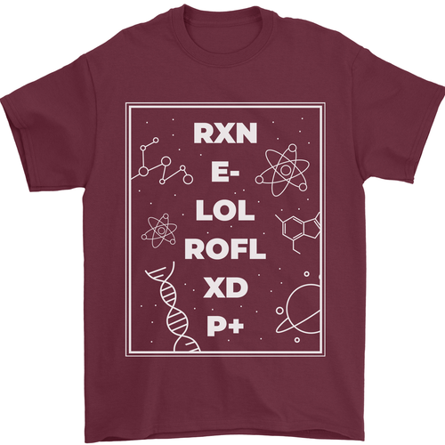 Camiseta Divertida Ciencia Rxn E- Lol Rofl Xd P+ Geek Para Hombre 100% ...