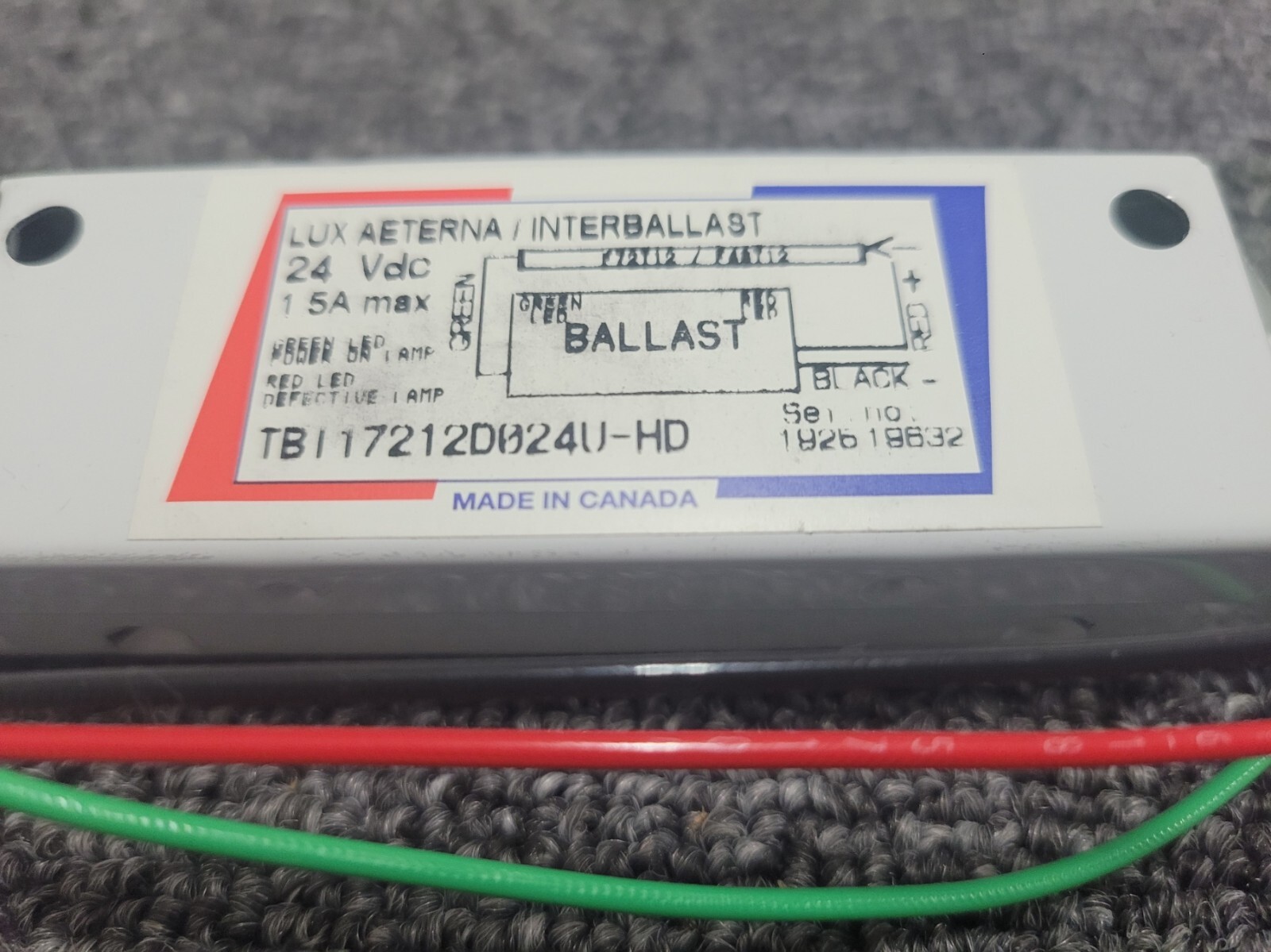 Interballast Dome light Ballast 24v TBL17212D024U-HD, 6326489, 82-32838 ...