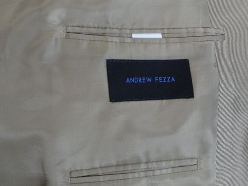 Andrew Fezza Blazer Sports Coat Jacket Dark Tan Men's Size 46R Soft ...