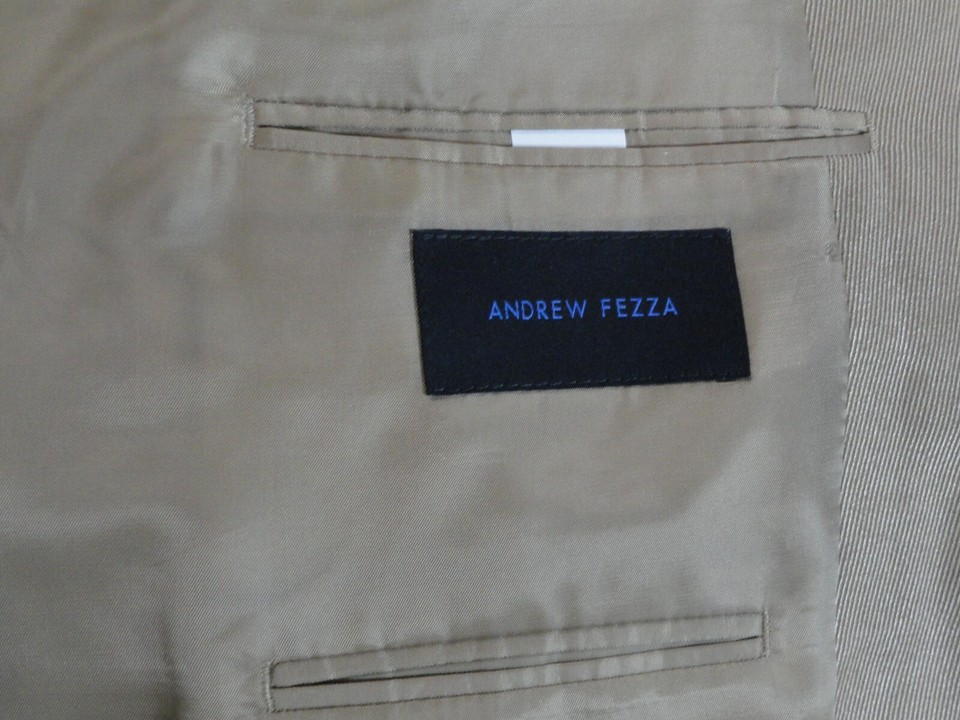 Andrew Fezza Blazer Sports Coat Jacket Dark Tan Men's Size 46R Soft ...