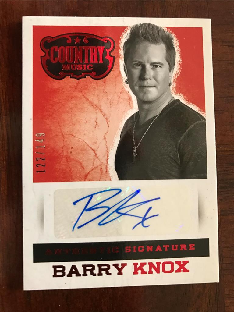 BARRY KNOX - 2015 Panini Country Music - Signatures Red - Autograph -S ...