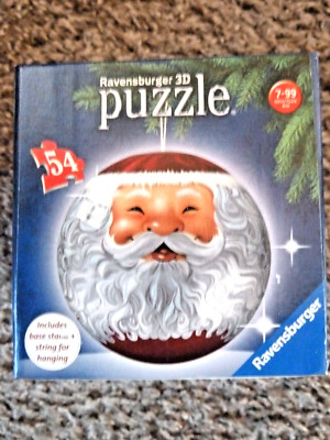 Ravensburger 3D 54 pc. Santa Puzzle Hanging Ornament | eBay