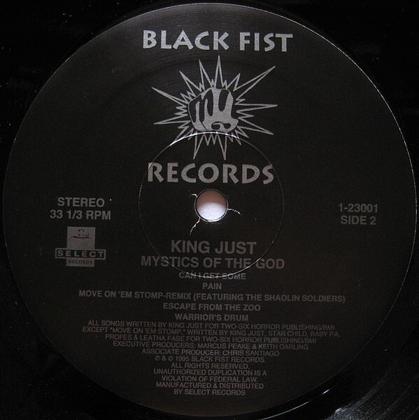 King Just / Mystics Of The God 1995 US LP Black Fist Records 123001 WU ...
