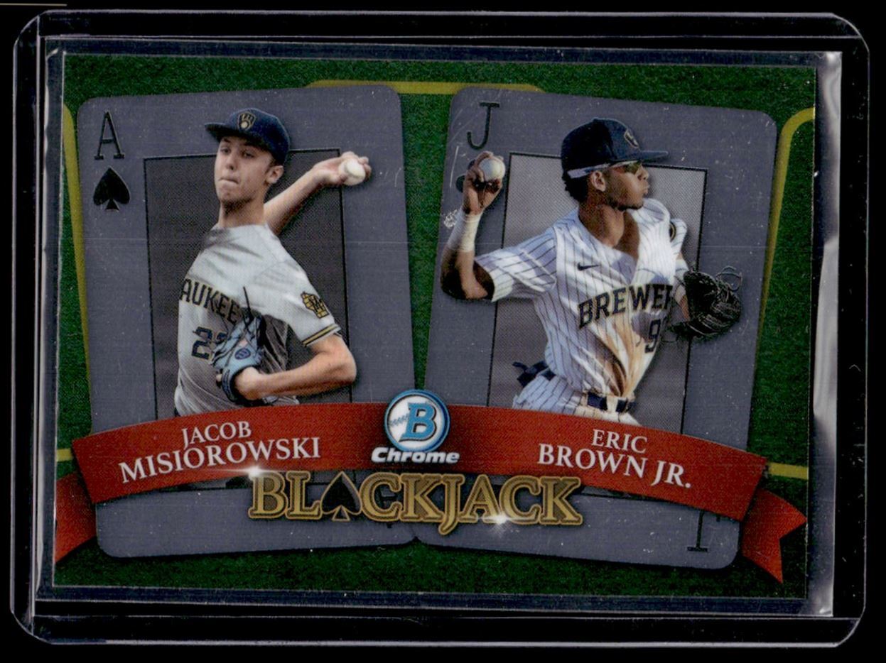 2022 Bowman Draft Blackjack Jacob Misiorowski / Eric Brown Jr ...