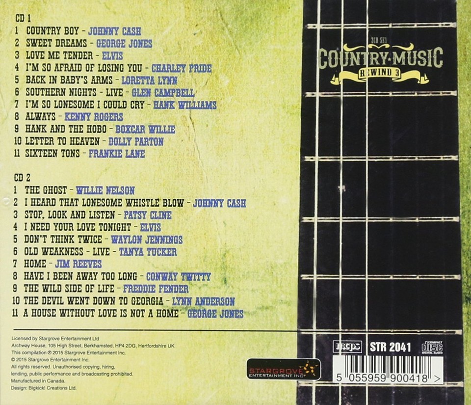 Country Music Rewind 3, CD, 2015, 2 Discs, New, Rare, OOP, Original ...